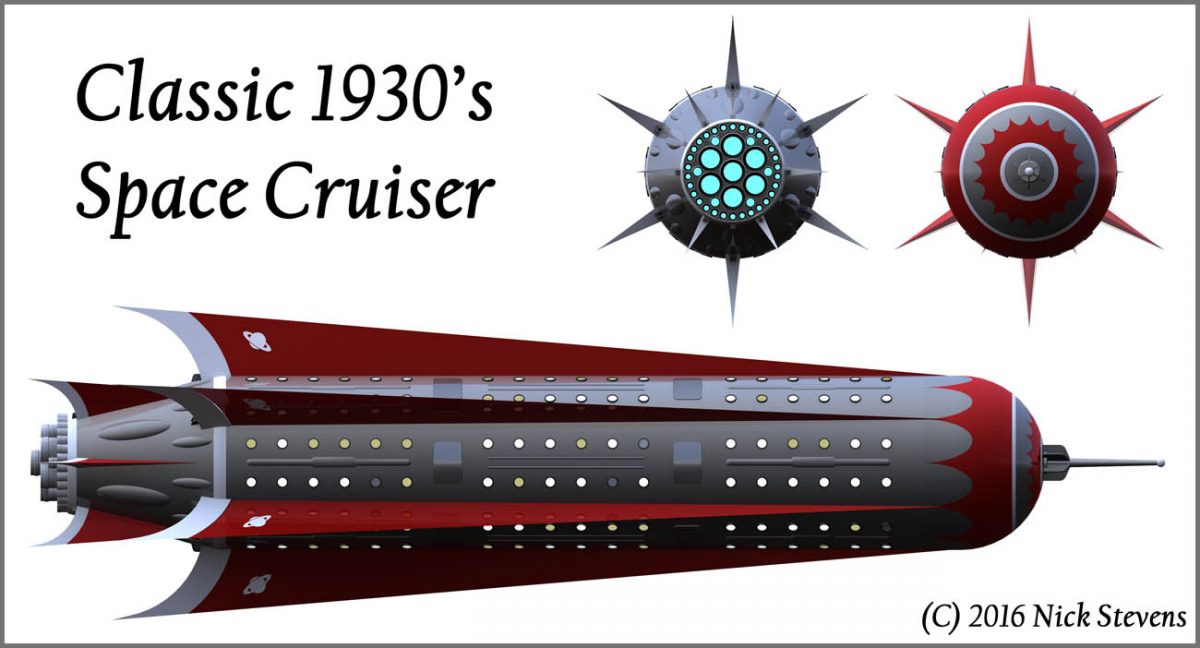 Classic space cruiser, finished renders – Nick Stevens Graphics